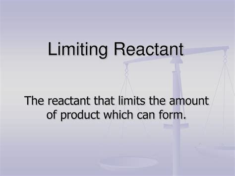 PPT Limiting Reactant PowerPoint Presentation Free Download ID