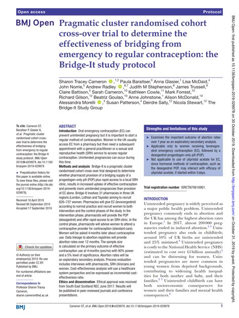 Pdf Pragmatic Cluster Randomised Cohort Cross Over Trial To Determine