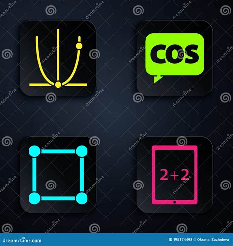 Set Calculator Graph Schedule Chart Diagram And Graph Schedule Chart Diagram Icon Vector