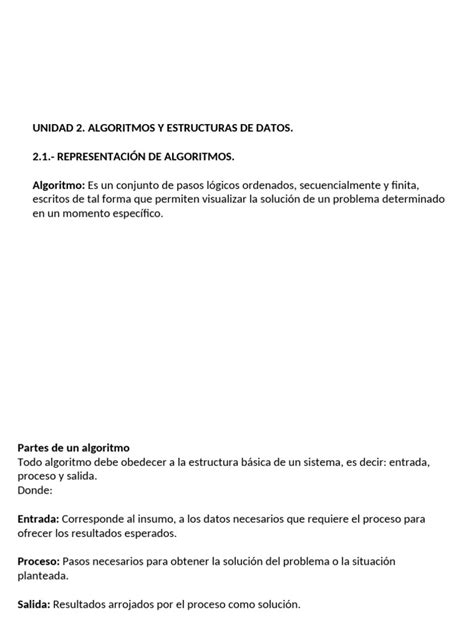 Algoritmo Pdf Algoritmos Programación De Computadoras