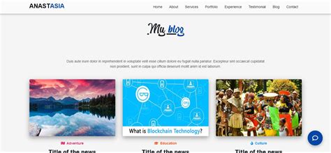 Anastasia Personal Portfolio Responsive Template By Ayoubchebbi