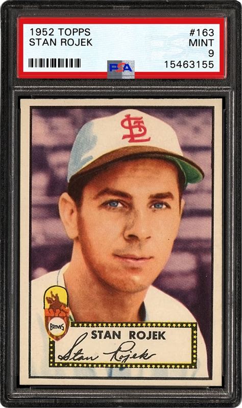 1952 Topps Stan Rojek Psa Cardfacts®