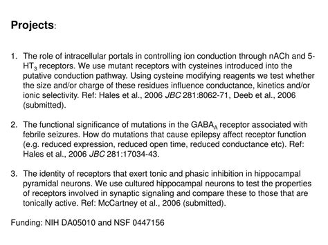 Ppt The Structure And Function Of Cys Loop Receptors Powerpoint Presentation Id4016292