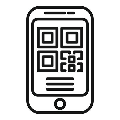 Scan Phone Code Icon Outline Vector Bar Code Smart 38949769 Vector Art