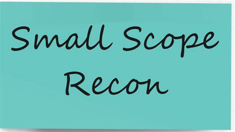 Small Scope Recon In Pen Testing