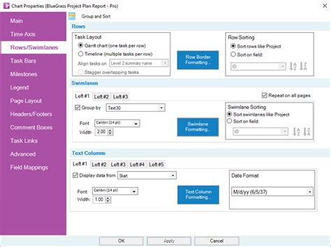 using rows and swimlanes for onepager version 7 0 onepager documentation