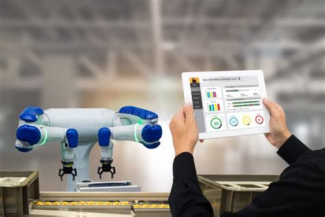 Iot Industry 40 Conceptindustrial Engineer Using Software Augmented Virtual Reality In Tablet