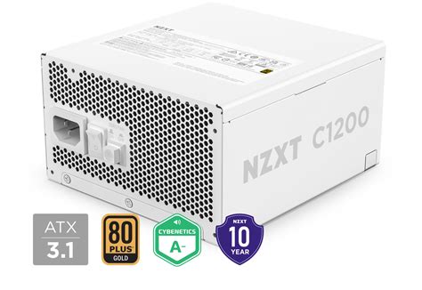 Nzxt C1200 Gold 1200 Watt 80 Plus Gold Atx 31 Psu