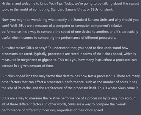 Video Script About Sexy Standard Banana Units Rlinustechtips