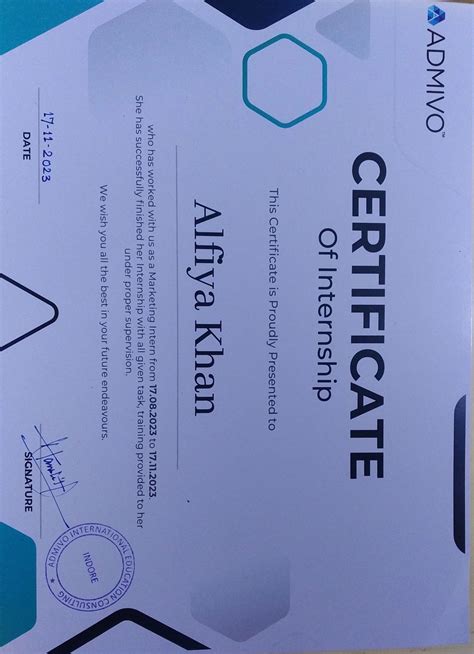 Alfiya Khan On Linkedin Internshipexperience Marketingjourney Professionalgrowth Admivo