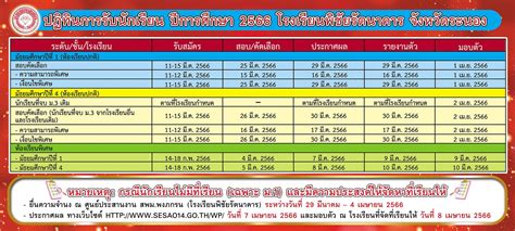 📢📢 ปฏิทินการรับนักเรียนปีการศึกษา โรงเรียนพิชัยรัตนาคาร