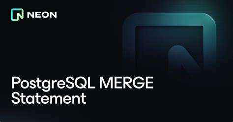 Postgresql Merge Statement