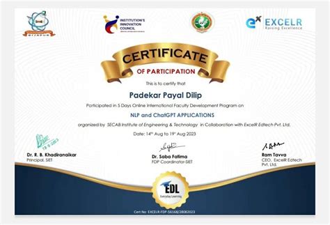 Payal Padekar On Linkedin Nlp Chatgpt Artificialintelligence Institutioninnovationcouncil…