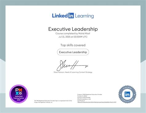 Im Excited To Share That Ive Completed The Executive Leadership Course On Linkedin Learning—a