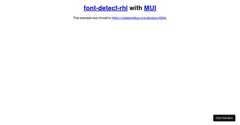 mui font detect rhl codesandbox