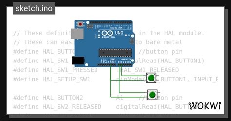 2 Switch Debounce Ino Wokwi ESP32 STM32 Arduino Simulator