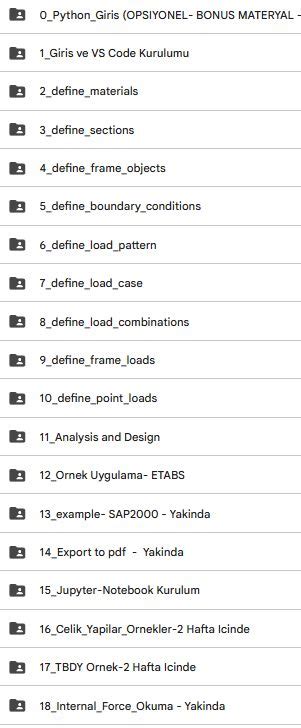 Etabs Sap2000 Csi Oapi Python Pythonoapi Yapımühendisliği
