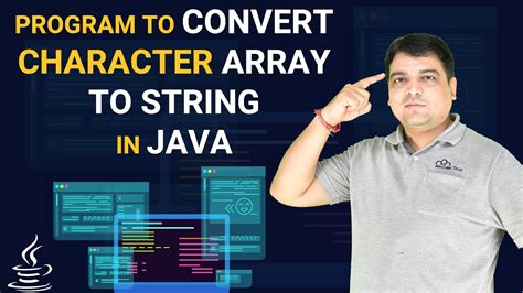 Program To Convert A Character Array To String In Java Youtube