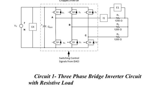 Solved Circuit 1 Three Phase Bridge Inverter Circuit With