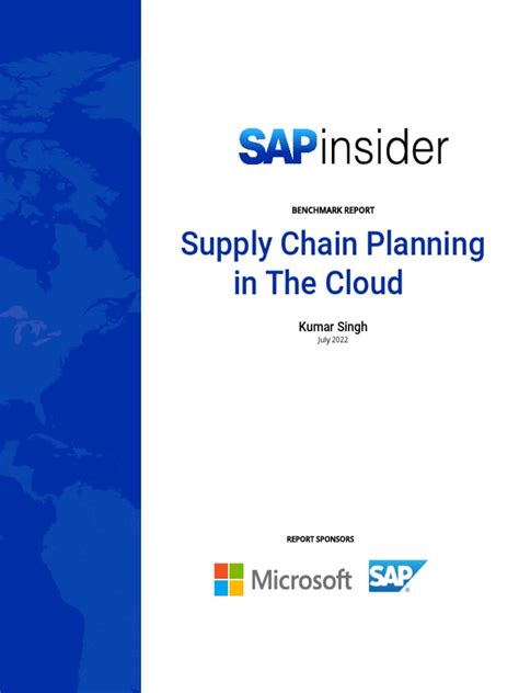 Sapinsider Research Supply Chain Planning In The Cloud Report July 2022