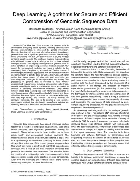 pdf deep learning algorithms for secure and efficient compression of