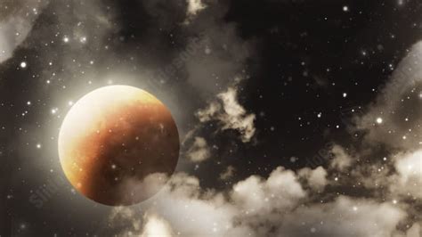 Nature Yellow Abstract Cloud Sky Lunar Eclipse Powerpoint Background