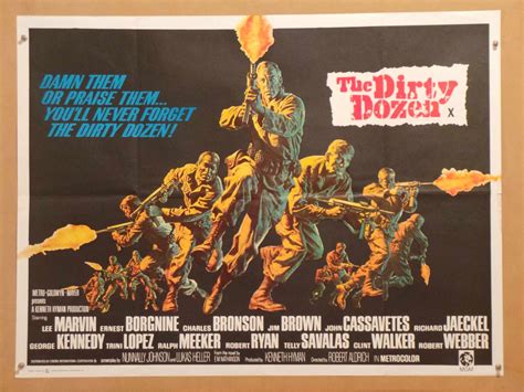 Dirty Dozen Original Movie Poster Uk Quad 40x30 Simondwyer A