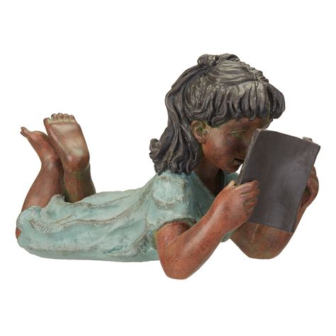 Girl Reading Garden Statue
