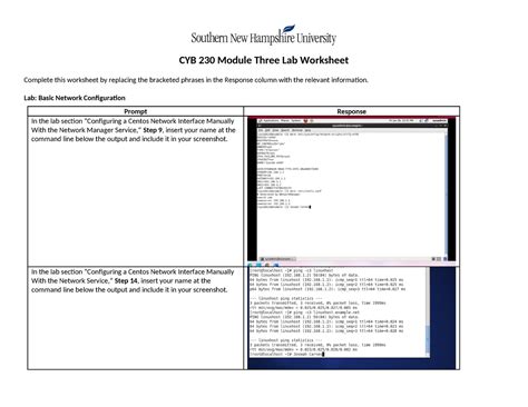 CYB Module Lab Joseph Carnes CYB Module Three Lab Worksheet Complete This Worksheet