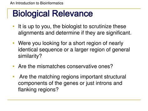 Ppt Comparing Biological Sequences 3 Database Searching And Multiple Alignment Powerpoint