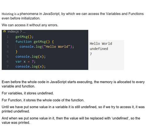 Yash Purkar On Linkedin Hoisting In Js With Normal Function And Variable