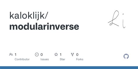 GitHub Kaloklijk Modularinverse
