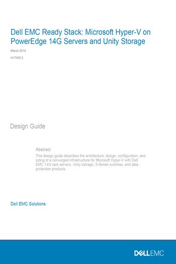 design guide—microsoft hyper v on poweredge 14g servers and unity