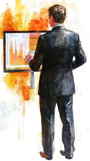 Trader Analyzing Market Data At A Financial Workstation In The Morning