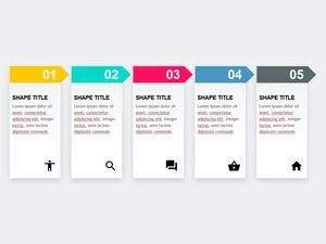Step To Step Box PowerPoint 템플릿파워 포인트 템플릿 무료 다운로드