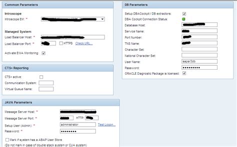 dba cockpit configuration in managed system setup sap community