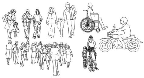 2d Cad Blocks Of People In Autocad Drawing Cad File Dwg File Cadbull