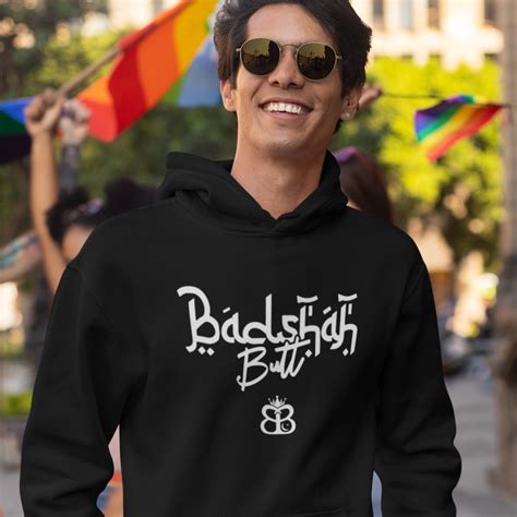 Male Badshah Mens Hoodie White Logo Millions