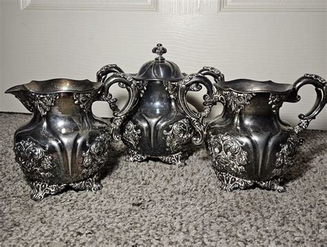 Vintage Meriden B Company Creamer And Sugar Bowl Etsy