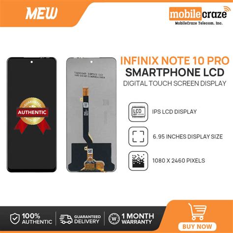 Smartphone LCD For Infinix Note 10 Pro Digital Touch Screen Display Frame Assembly For