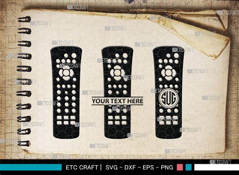 remote control monogram remote control silhouette remote svg tv