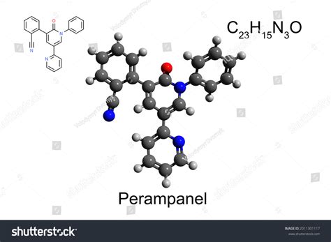 Chemical Formula Skeletal Formula 3d Ballandstick Stock Illustration