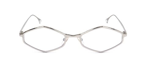 Saturnino Eyewear Imperial 1 Geometric Polished Silver Eyeglasses