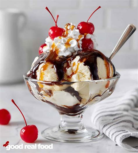 Ice Cream Sundae Good Real Food