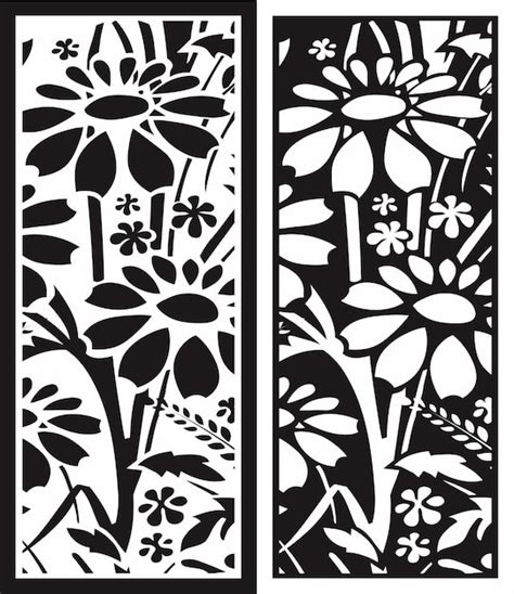Vector Cutting Laser Motif Partition Fences Facade Seamless Pattern Cnc