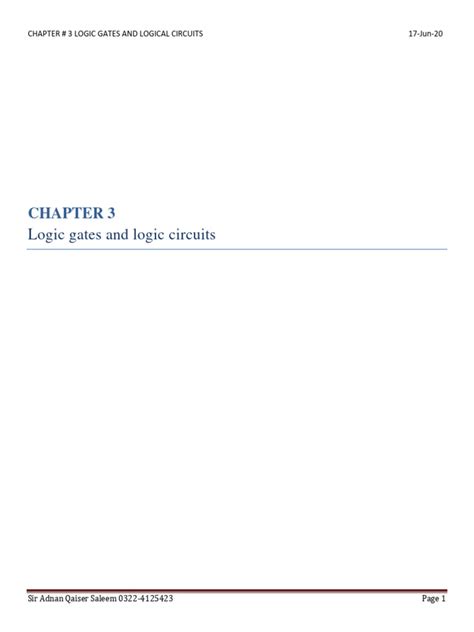 chapter 10 logic gates and logic circuits pdf digital electronics