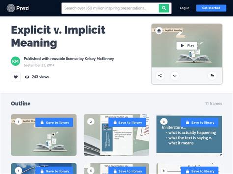 prezi explicit v implicit meaning ppt for 9th 10th grade lesson