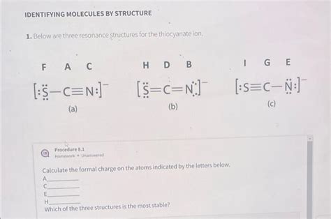 solved identifying molecules by structure 1 below are three