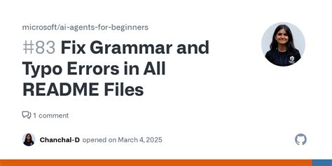 Fix Grammar And Typo Errors In All Readme Files · Issue 83 · Microsoft