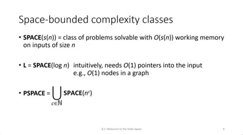 Ecs 220 8a81 2 Space Bounded Complexity Classes L And Pspace